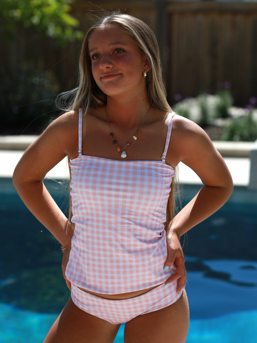 Tween Piper Pink Reversible Tankini Preorder Rad Swim 4596