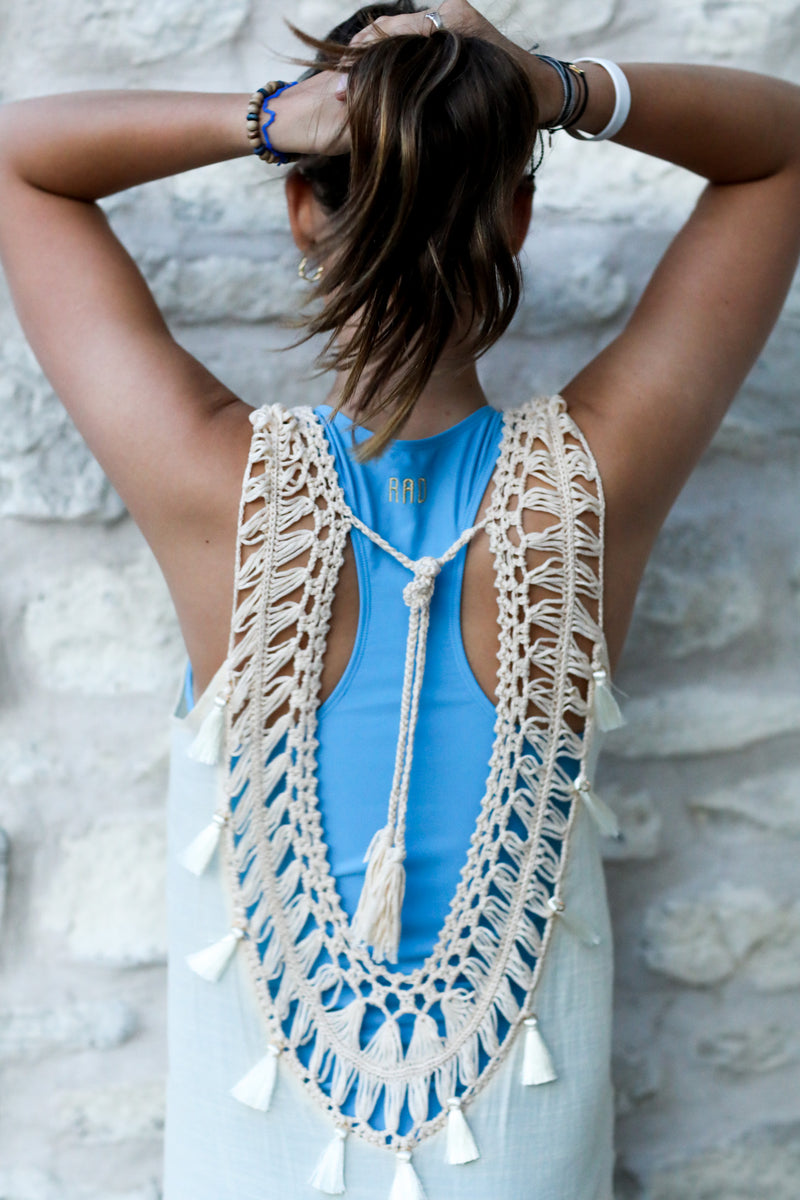 Cream Crochet Dress Cover Up 36 Rad Swim