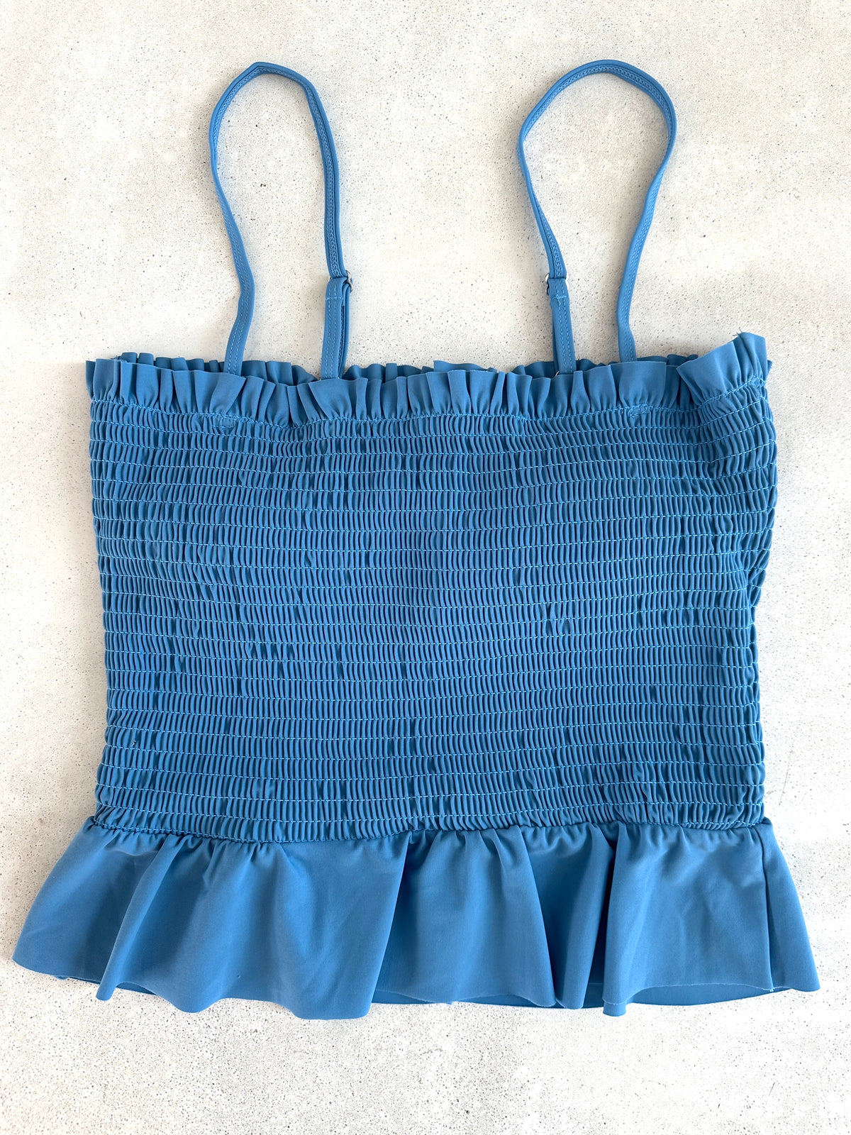 Blue Smocked Tankini Top - $22 – Rad Swim